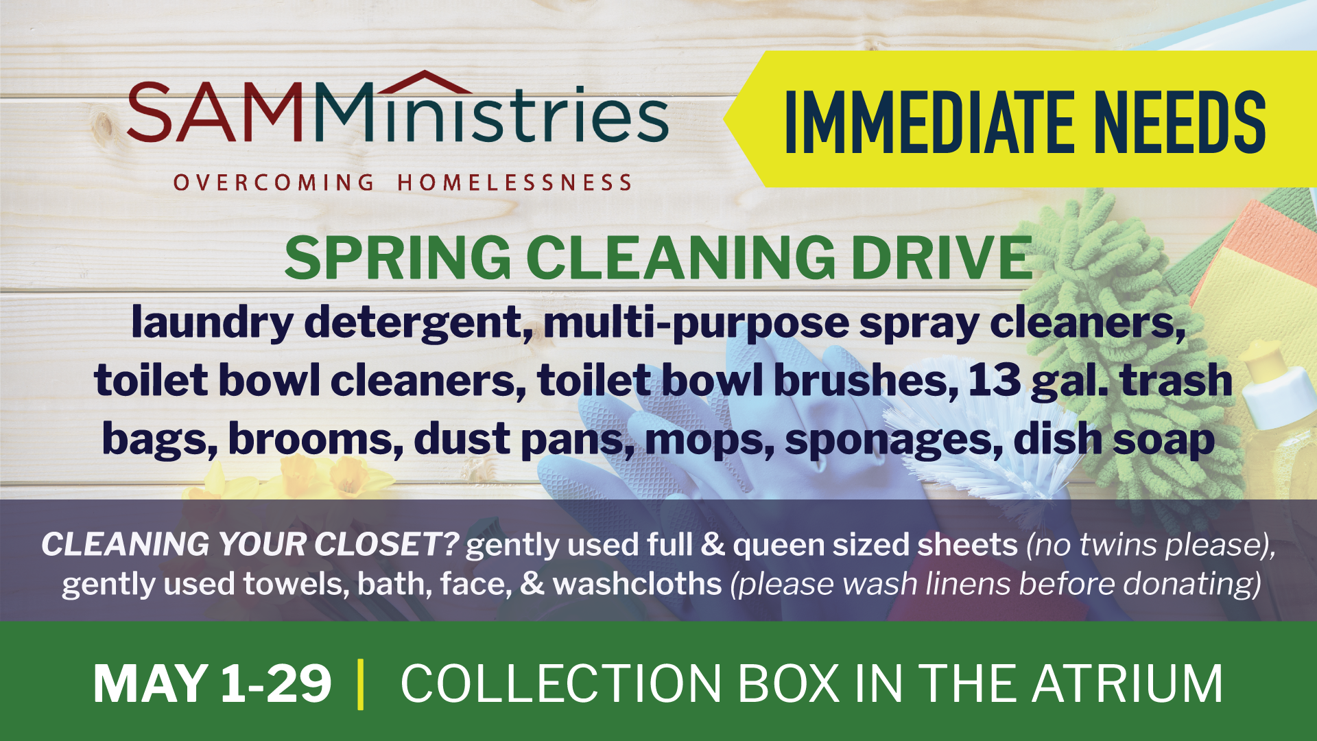 SPRING CLEANING DRIVE | Alamo Heights United Methodist Church